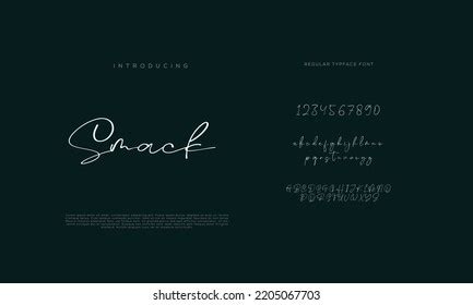 Handwritten Script Font Hand Drawn Brush Stock Vector Royalty Free 2204759017 Shutterstock