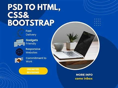 Convert Psd To Html Css Bootstrap By Mehsan1234 Fiverr