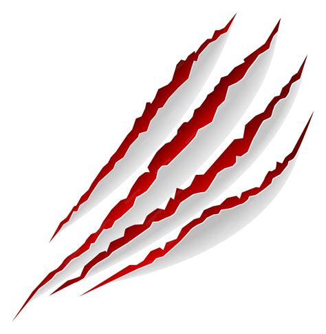 슬래시 컷 흠집 사실적인 괴물 발톱 자국 프리미엄 벡터