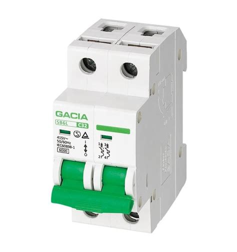 Interruttore Magnetotermico Automatico 2p Curva D 16a 6ka Gacia