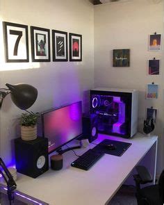 40 ideias de Setup decoração quarto gamer escritórios de casa modernos escritórios