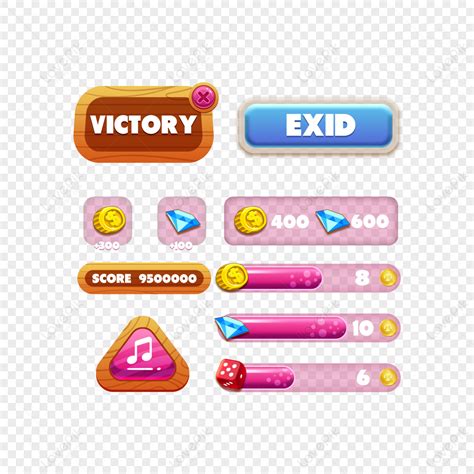 Game Ui Buttons PNG Images With Transparent Background Free Download On Lovepik