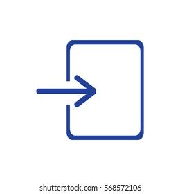 Vector Illustration Door Open Arrow Exit Stock Vector Royalty Free Shutterstock