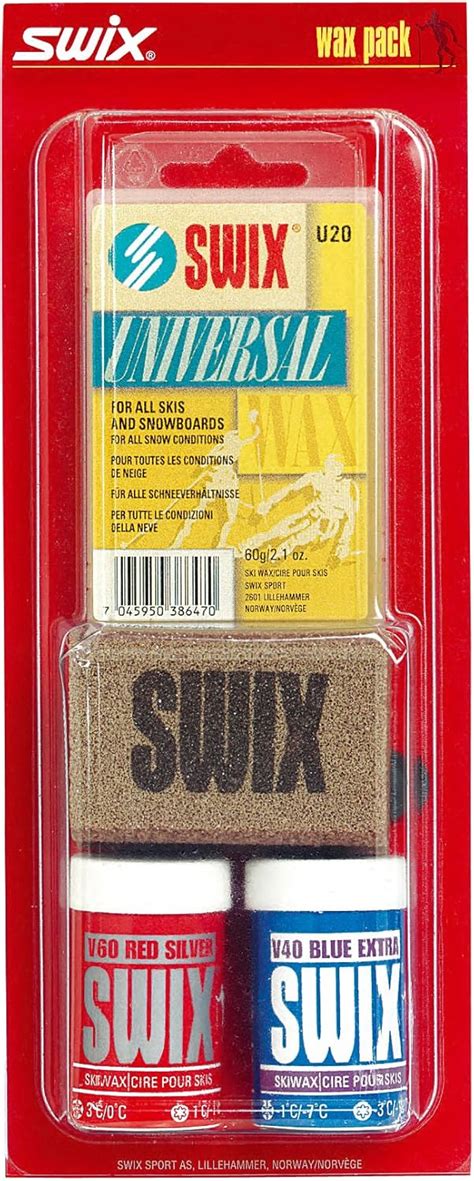 Amazon.com : Swix Waxpack Nordic Universal Grip Kit (Wax, Cork, Klister ...