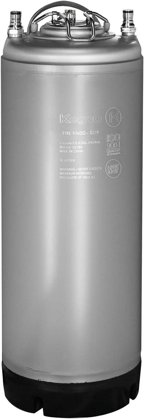 New Kegco 5 Gallon Home Brew Ball Lock Keg With Strap Handle Homebrew