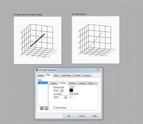 Solved Thickness Of 3d Line Plot Ni Community