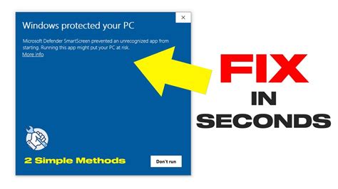 Fix Microsoft Defender Smartscreen Prevented An Unrecognized App From Starting Youtube