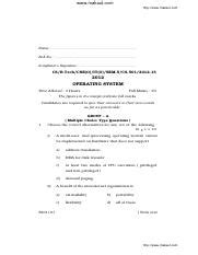 Btech Cse Sem Operating System Pdf Makaut Makaut Name