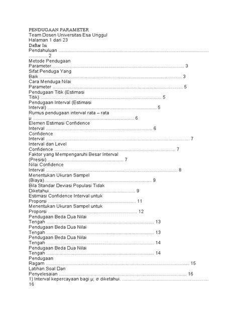 pendugaan parameter pdf