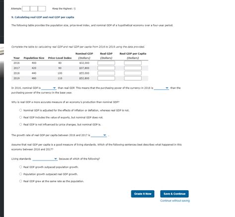 Solved Calculating Real GDP And Real GDP Per Capita The Chegg Com