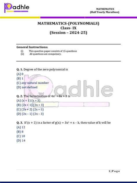 Polynomial Pdf