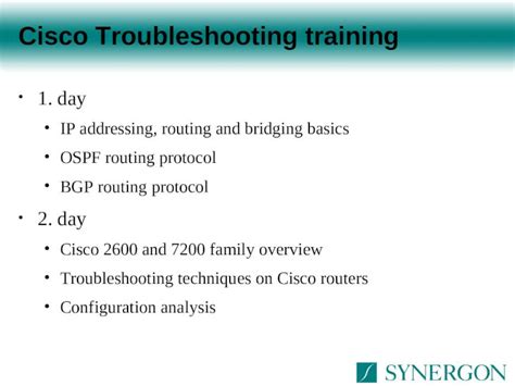PPT Cisco Troubleshooting Training Day IP Addressing Routing And