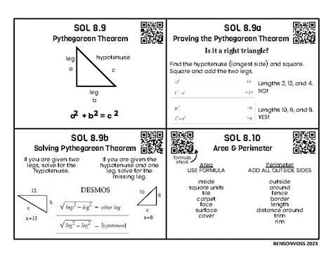 Math 8 Sol Review Cards Heavily Discounted For 2016 Standards Tpt