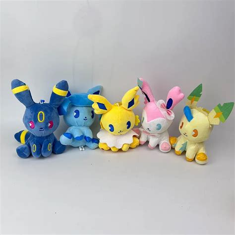 10cm Pikachu Eevee Kawaii Pokemoned Plush Doll Keychain Stuffed Ditto