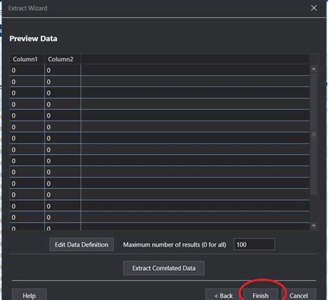 Indicate Next Link Window Not Pop Out Once Click Finished Button Within Data Scraping Extract