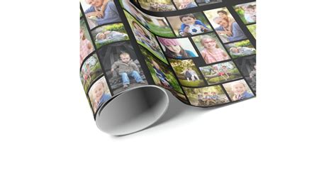 Create Your Own Multi Photo Collage Wrapping Paper Zazzle
