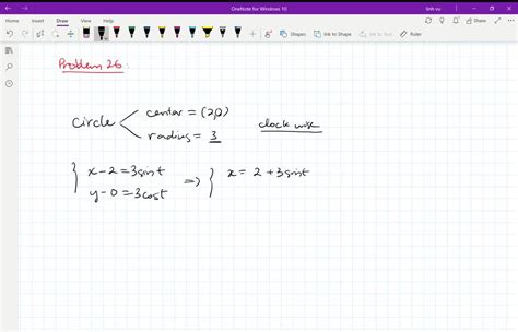 Solved Parametric Equations Of Circles Find Parametric Equations Not