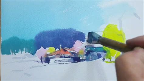 수채화를 쉽게그리는 방법수채화 풍경그리기 Youtube
