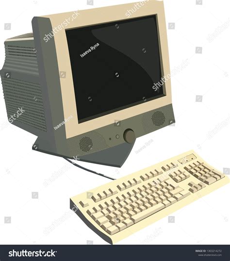 Realistic Retro Vintage Computer Keyboard On Stock Vector Royalty Free 1303214272 Shutterstock