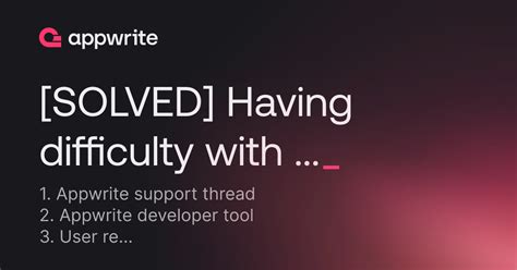 Solved Having Difficulty With Relationship With User Threads Appwrite