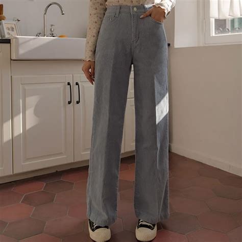 Justone Creased Straight Corduroy Pants Yesstyle