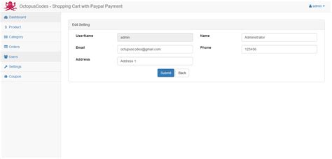 Octopuscodes Shopping Cart With Paypal Payment By Octopuscodes Codecanyon