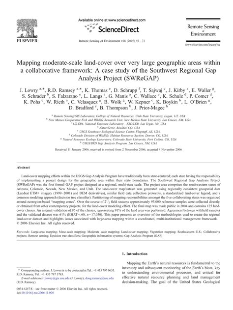 Pdf Mapping Moderate Scale Land Cover Over Very Large Geographic Areas Within A Collaborative