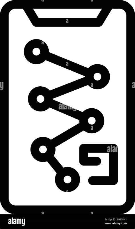 Runner Smartphone App Icon Outline Runner Smartphone App Vector Icon For Web Design Isolated On