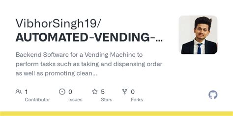 Github Vibhorsingh Automated Vending Machine Backend Software For A Vending Machine To