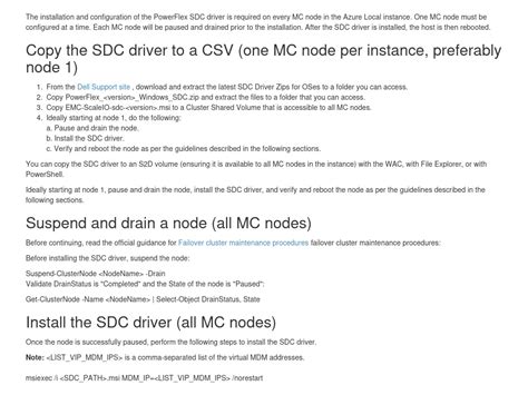 Install And Configure The Powerflex Sdc Driver Implementation Guide Consuming Powerflex