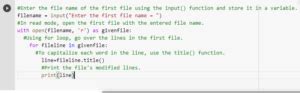 Python Program To Read A File And Capitalize The First Letter Of Every Word In The File Btech
