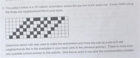 Solved 2 The Pattern Below Is A 10 Cellular Automation