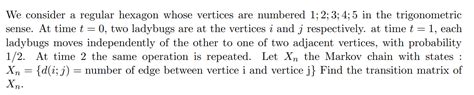solved we consider a regular hexagon whose vertices are