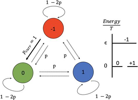 A Schematic Diagram Of The Discrete Time Three State System Showing Download Scientific