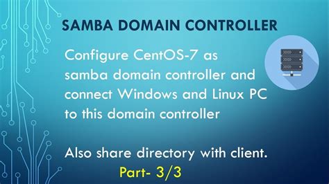 configure samba domain controller with windows client in hindi part 3