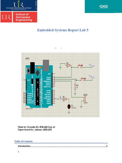 Embedded Systems Report Lab 5 Pdf Arduino Computer Science