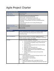 Agile Project Charter For Enactus Fleming Empowering Babes Course Hero