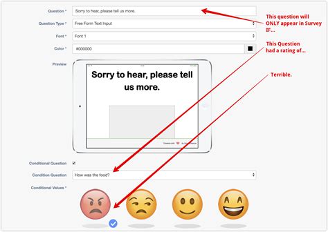 how to create conditional questions support surveystance