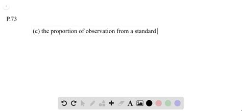 solved the proportion of observations from a standard normal