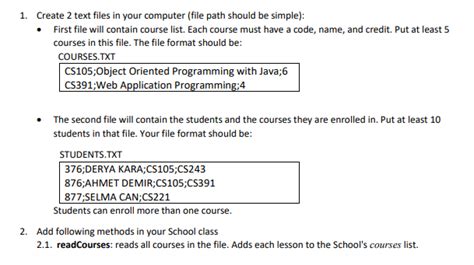 Create Following Classes And Relations Don T Forget Chegg