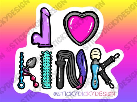 I Love Kink Sex Toy Letters Sticker Etsy