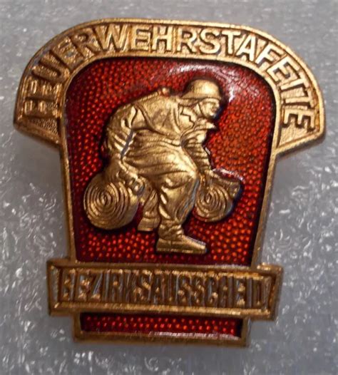 Ddr Abzeichen Pin Auszeichnung Pin Feuerwehr Feuerwehrstafette