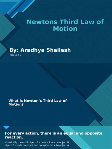 Newtons Third Law Pdf