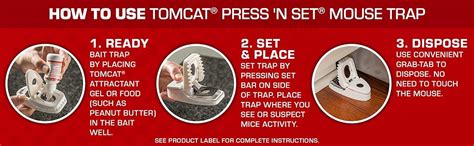 Amazon Com Tomcat Press N Set Mouse Trap Plastic Spring Loaded Mouse Killer With Grab Tab