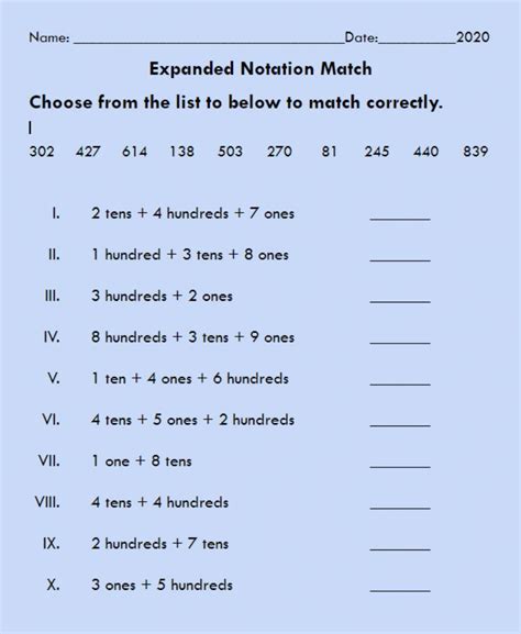 Expanded Notati Free Interactive Worksheets 401281