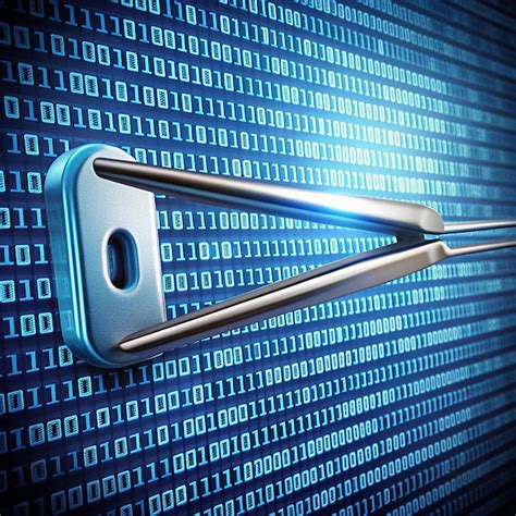 Binary Code Protection Password And Tweezers Illustration Premium Ai Generated Image