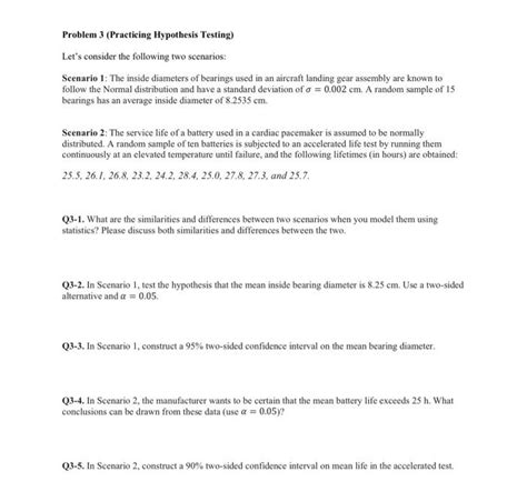 Solved Problem 3 Practicing Hypothesis Testing Lets