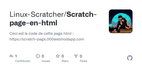 Github Linux Scratcherscratch Page En Html Ceci Est Le Code De Cette Page Html