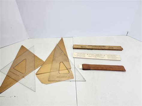 Lot Old Tools Drafting Slide Ruler Vintage Retro Industrial Decoration Office Garage