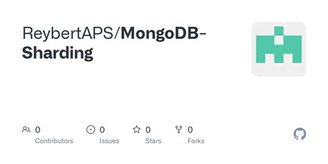GitHub ReybertAPS MongoDB Sharding